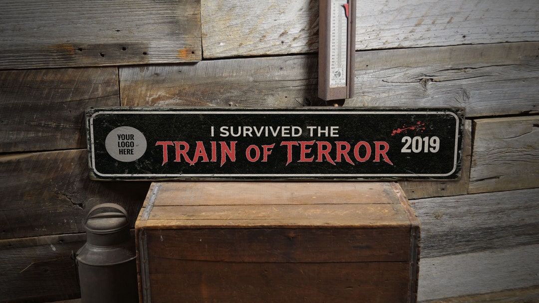 Train of Terror Sign, Terror Decorations, Haunted House Lover Sign ...