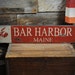 Custom Bar Harbor Maine Wood Lobster Sign - Rustic Hand Made Wooden ...