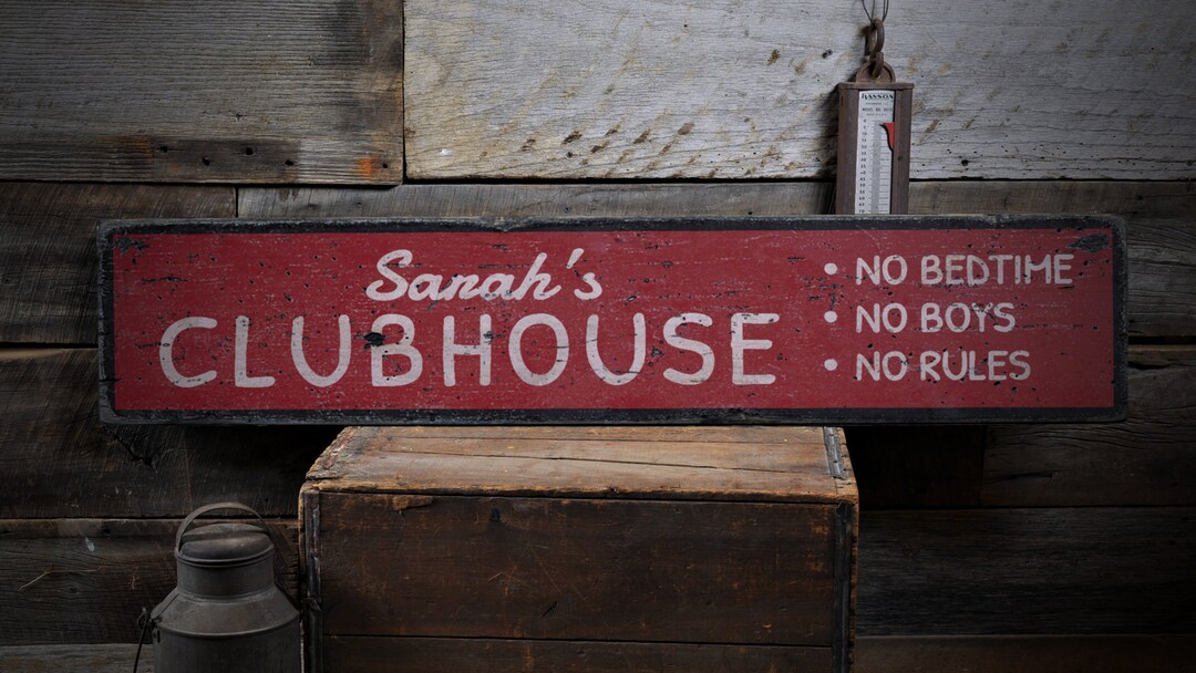 Girl's Clubhouse Wood Sign, Girl Room Sign, Girl Gift, Girl Room Decor ...