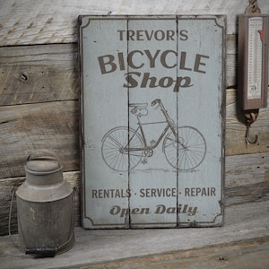 Bicycle Shop Sign, Wooden Bike Shop Sign, Wood Bike Shop Sign, Bike ...