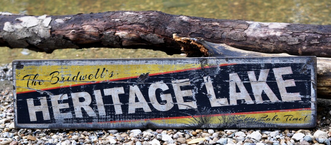 Personalized Lake House Sign, Rustic Vintage Wooden Decor - Etsy