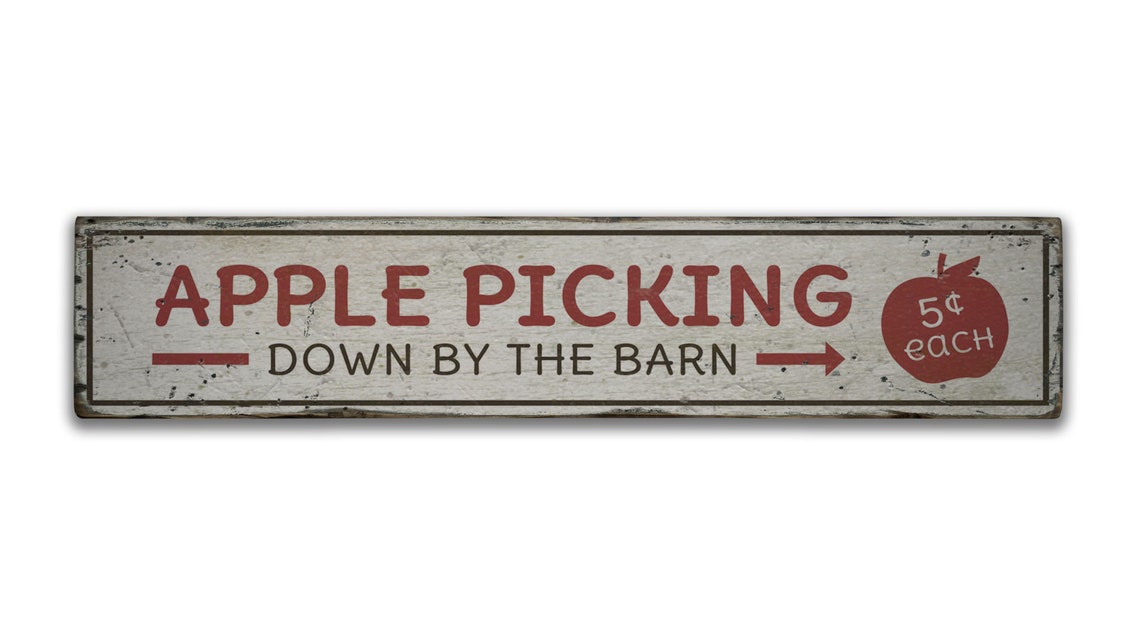 Apple Pickers Sign Apple Picking Decor Apple Picking Wooden - Etsy