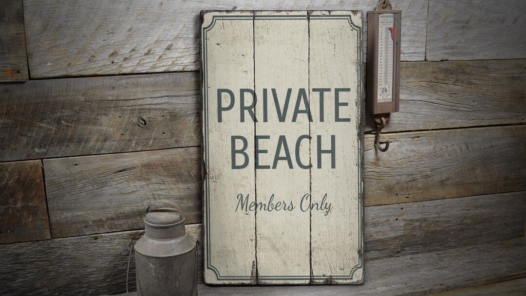 Private Beach Sign, Wood Private Beach Sign, Wood Beach Sign, Beach ...