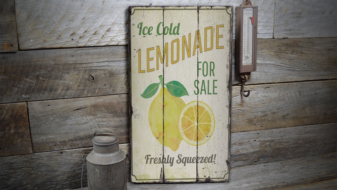 Lemonade Sale Sign, Lemonade Signs, Fresh Lemonade Sign, Lemonade Decor ...