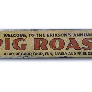 Pig Roast Sign, Annual Party Sign, Custom Party Sign, Grill Master Gift ...