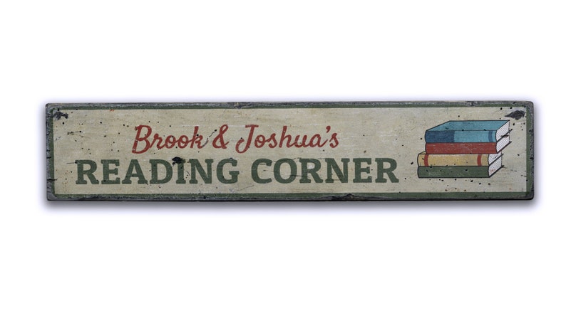 Reading Corner Wood Sign Kid Room Decor Library Decor Book | Etsy