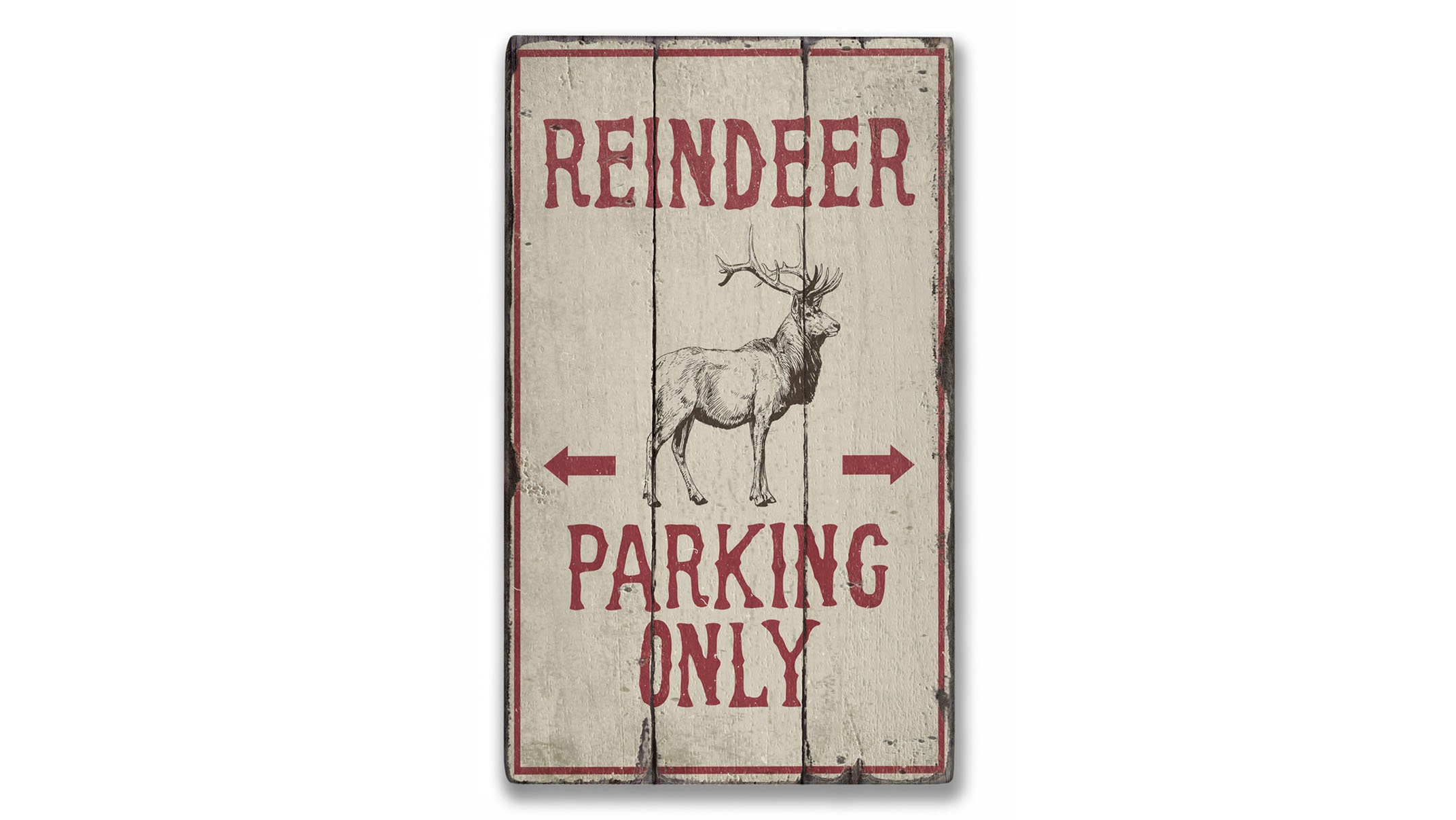 Reindeer Parking Sign, Christmas Sign, Christmas Gift Sign, Wood Santa ...
