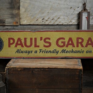 We're Open Wood Sign, Custom Mechanic Name on Duty Decor, Car Garage ...