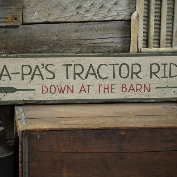 Wooden Tractor Sign - Etsy