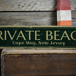 Custom Private Beach City State Sign, Private Beach Destination, Beach ...