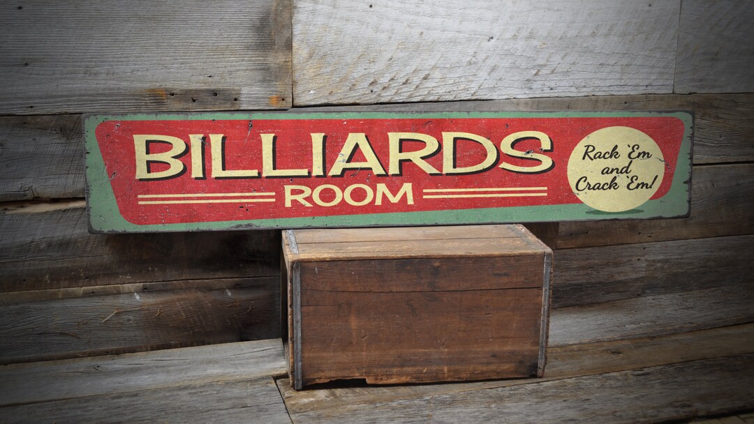 Billiards Room Sign, Game Room Sign, Man Cave Decor, Pool Player Gift ...