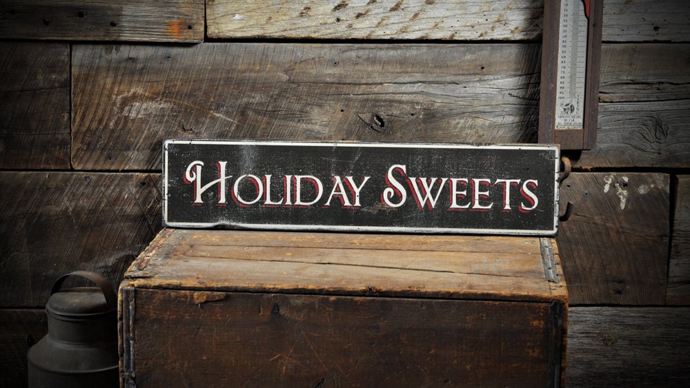 Christmas Holiday Sweets Sign Rustic Hand Made Distressed | Etsy