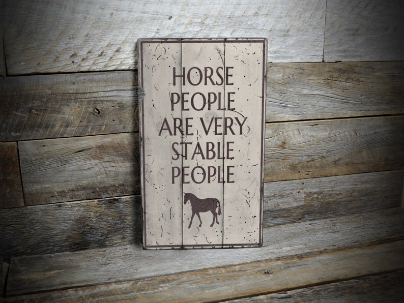Horse People Are Very Stable People Sign, Funny Horse Sign, Horse Barn ...