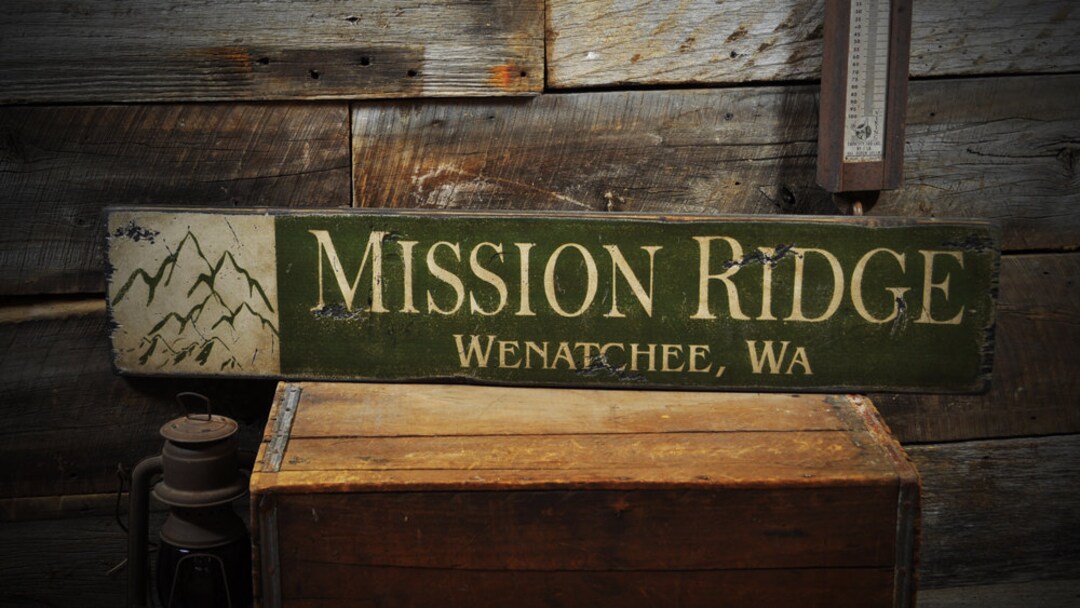 Custom Mountain Ridge City / State Sign - Rustic Hand Made Wooden - Etsy