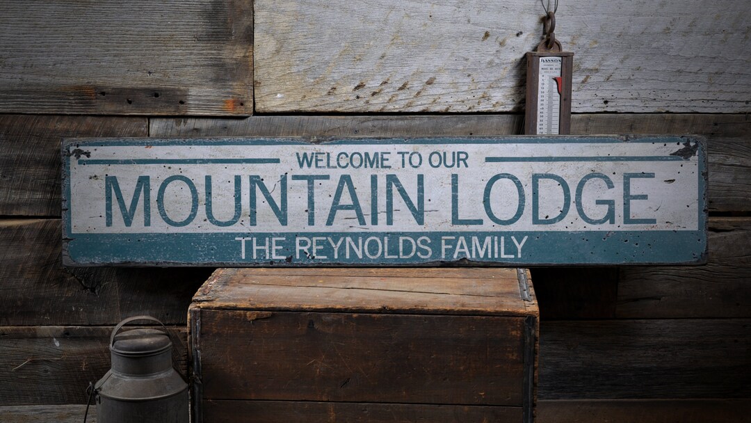 Mountain Lodge Decor, Wood Lodge Sign, Mountain Lodge Sign, Custom ...