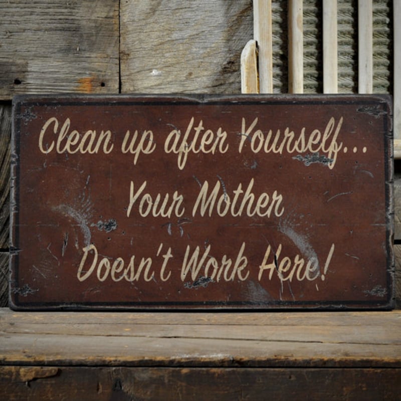 Your Mother Does Not Work Here Signs - Etsy