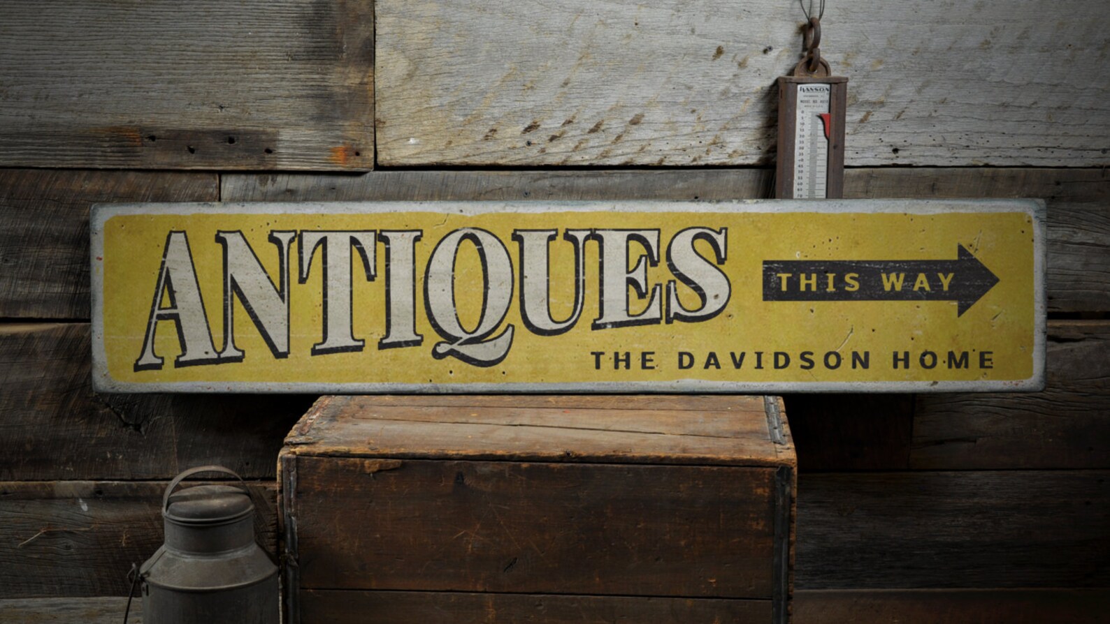 Antiques This Way Wood Sign Custom Family Name Home Decor - Etsy