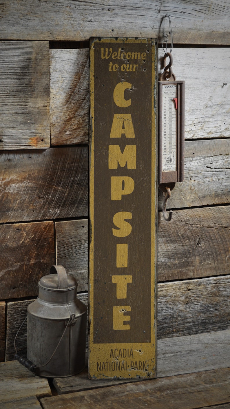 Camp Site Sign, Outdoors Camping Sign, Camping Decor, Wooden Camping ...