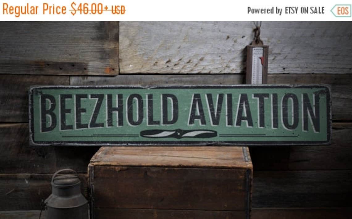 Aviation Sign Wood Airplane Sign Wooden Aviation Sign Pilot | Etsy