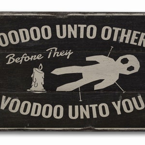 Voodoo Doll Sign, Scary Sign Decor, Haunted Sign Decor, Wood Scary ...