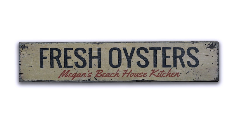 Oysters Decor Wood Oyster Sign Beach Kitchen Sign Rustic - Etsy