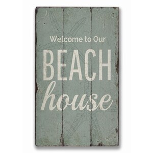 Beach House Sign, Wooden Beach House Sign, Wooden Waterfront Sign, Wood ...