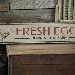 Fresh Eggs Sign, Freshly Dropped Eggs Sign, Chicken Coop Sign, Wooden ...