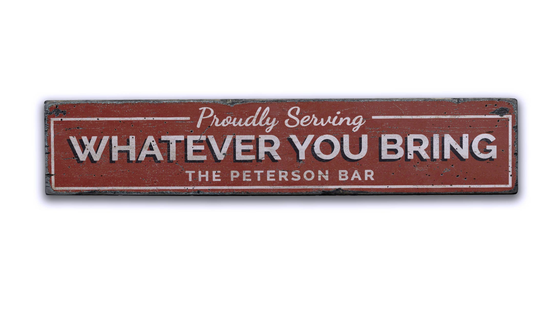 Proudly Serving Sign, Home Bar Decor, Home Bar Sign, Custom Bar Gift ...
