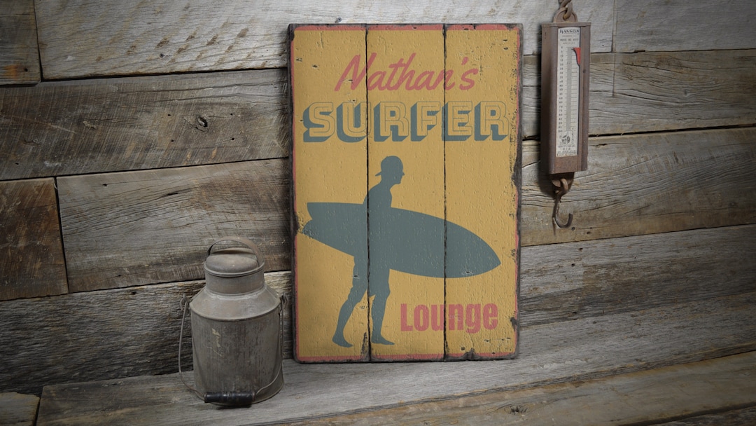 Surfing Gift, Surfer Sign, Surf Wall Art, Surfing Shack Sign, Surfing ...