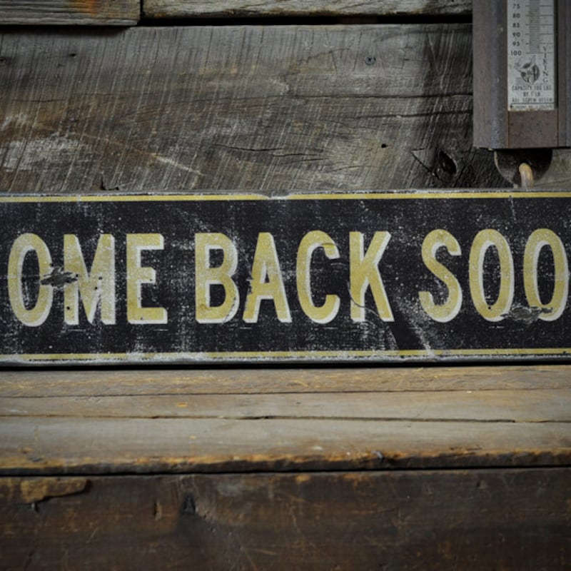 Be Back Soon Sign - Etsy