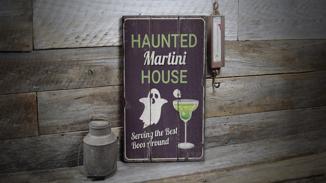 Haunted Bars, Halloween Bar Decor, Haunted Ghost Decor, Wood Scary ...