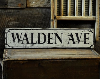 Custom Wooden Street Sign Rustic Hand Made Distressed Wood | Etsy