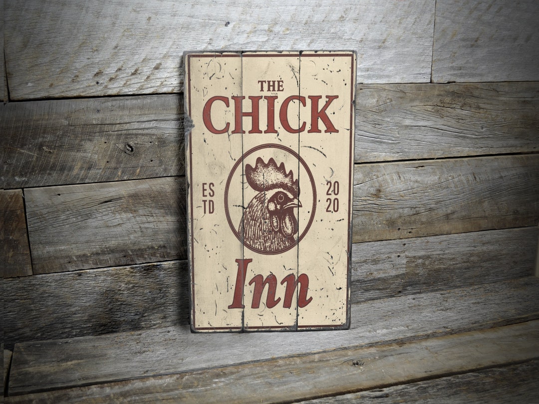 The Chick Inn Sign, Chicken Coop Sign, Farmhouse Decor, Hen House Sign ...