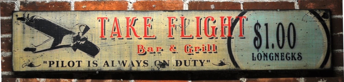 Custom Plane Sign Pilot Gift Pilot Sign Restaurant Decor - Etsy