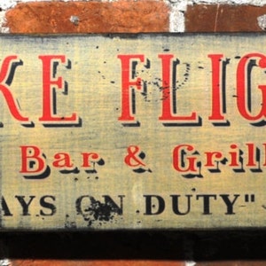 Custom Plane Sign, Pilot Gift, Pilot Sign, Restaurant Decor, Home Bar ...