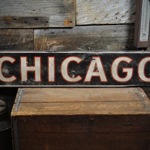 Chicago Sign, Chicago Wood Sign, Chicago Decor, Old Chicago Decor ...