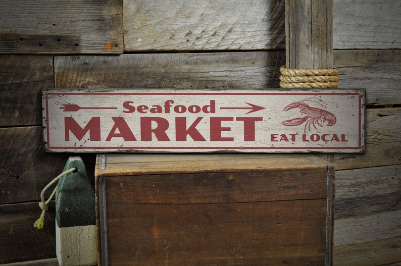 Seafood Sign Seafood Market Seafood Eater Lover Seafood | Etsy