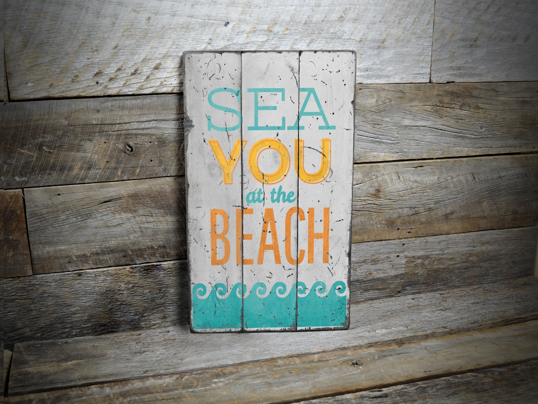 Sea You at the Beach Sign, Beach Vacation Sign, Beach Cottage Decor ...