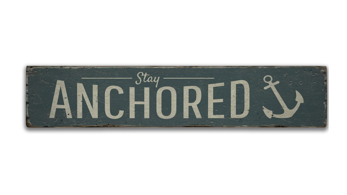 Anchored Boat Signs Wooden Boat Anchor Decor Wall Boat Gift | Etsy
