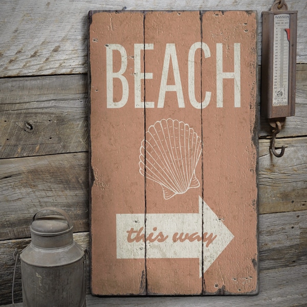 Beach This Way Sign - Etsy
