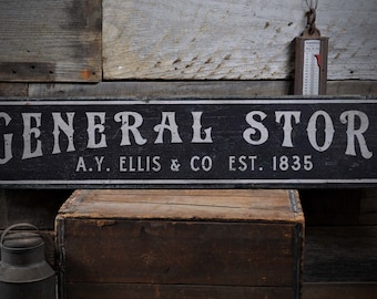 Custom General Store Sign Rustic Hand Made Vintage Wooden | Etsy
