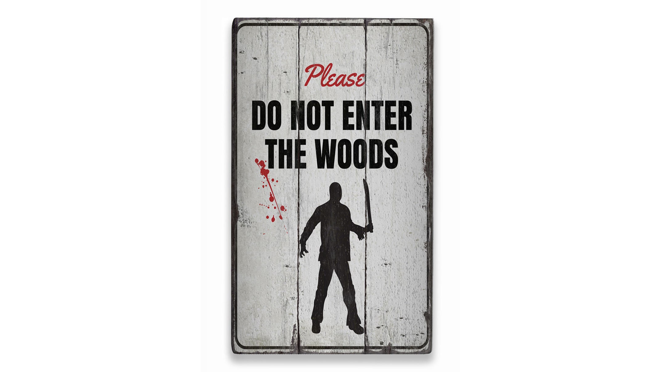 Do Not Enter Sign Decor, Halloween Jason Sign, Wood Scary Decor ...