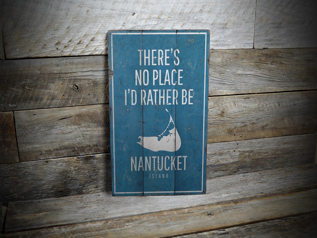 Nantucket Island Sign, Nantucket Wall Decor, Nantucket Gifts ...