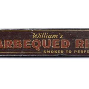 Barbequed Ribs Sign, Custom Wood Sign for BBQ Pit Decor, Grill Master ...