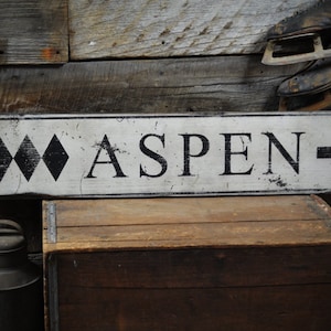 Triple Diamond Ski Destination Wood Sign, Aspen Decorations, Skiing ...