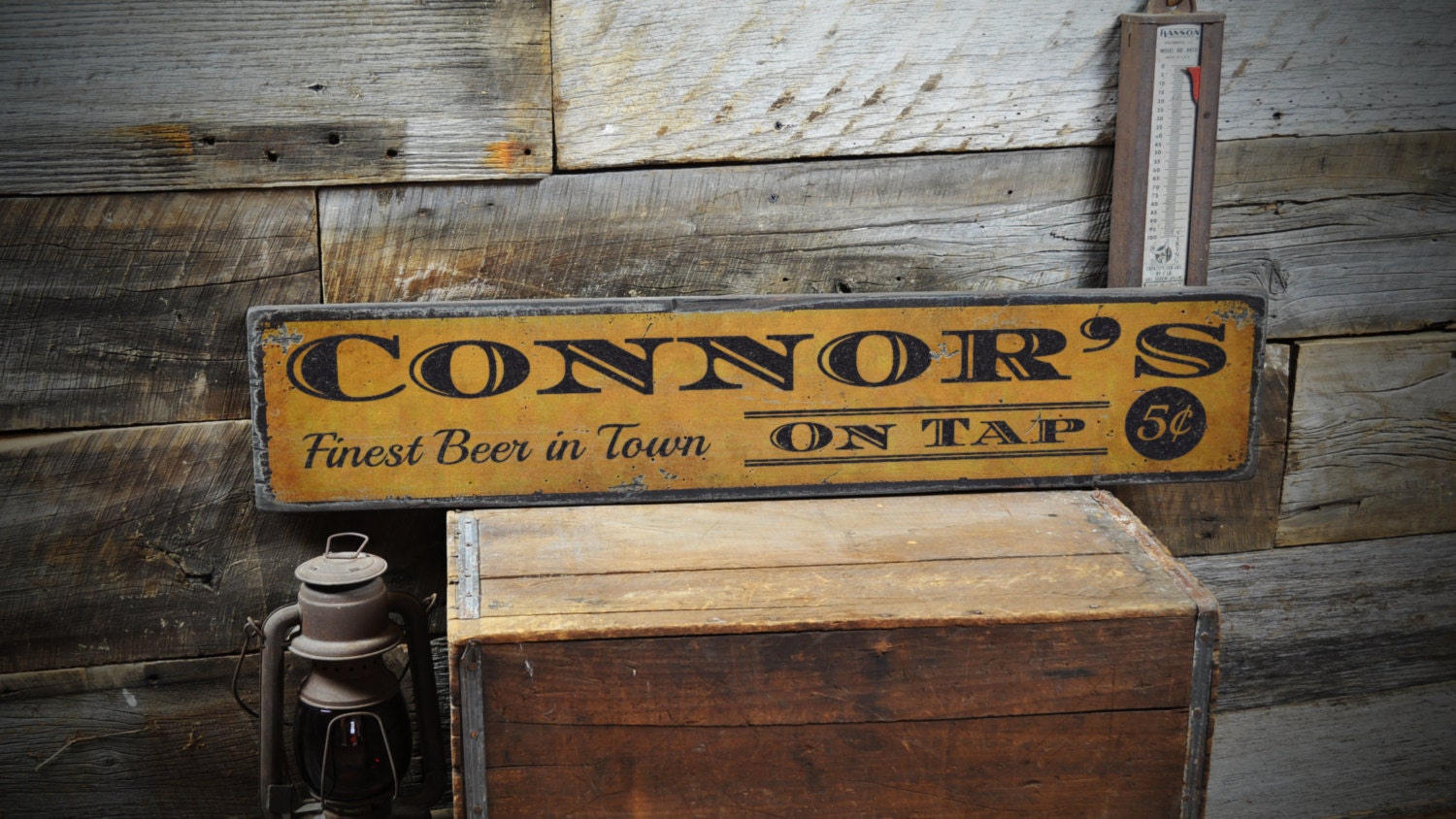 Custom Cold Beer On Tap 5 Cents Sign Rustic Hand Made | Etsy