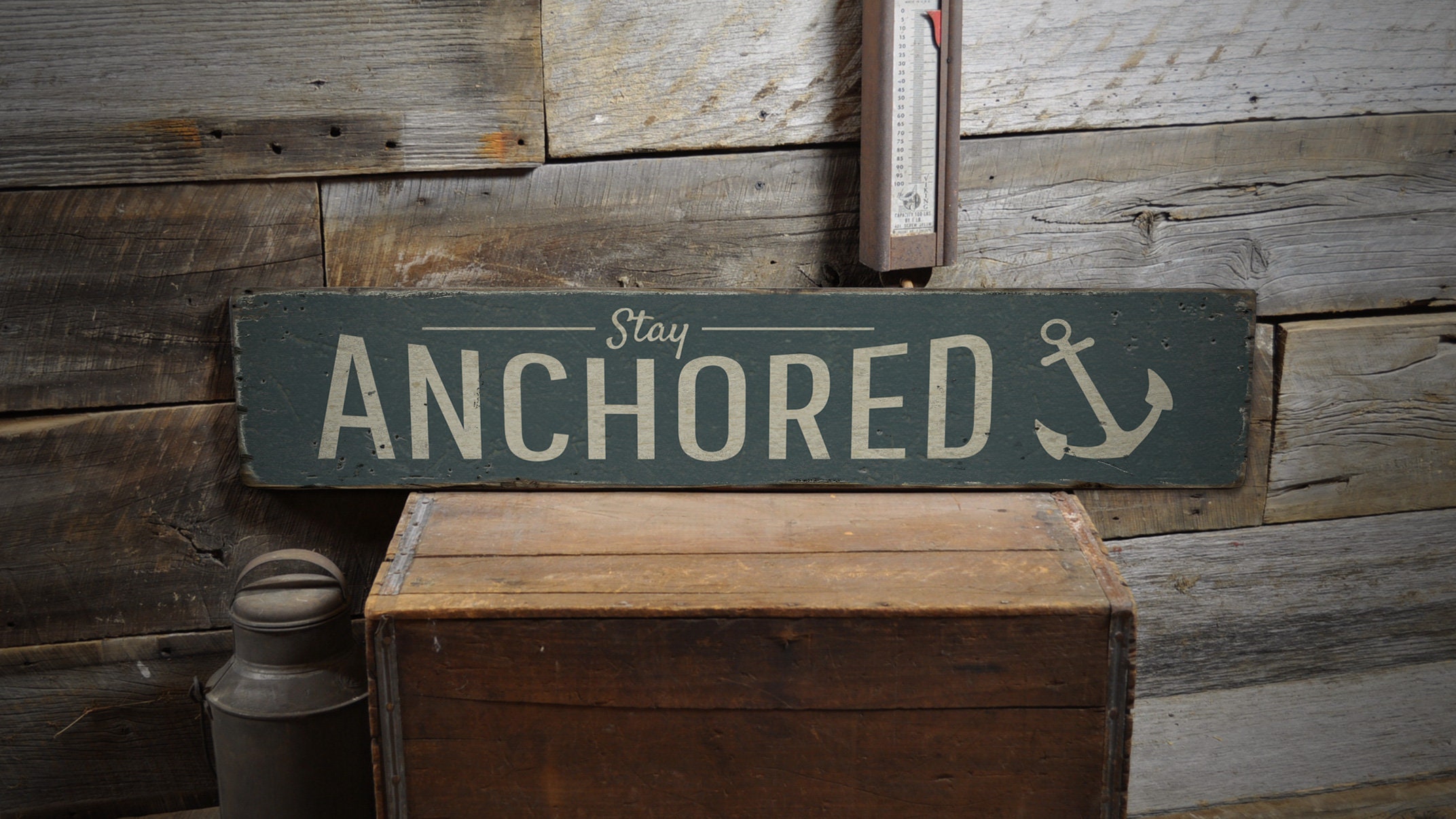 Anchored Boat Signs Wooden Boat Anchor Decor Wall Boat Gift - Etsy UK