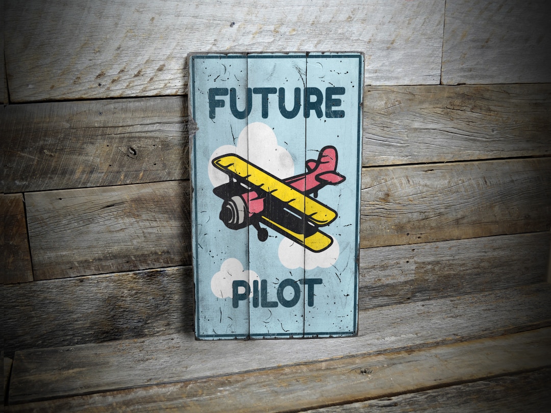 Future Pilot Sign, Kids Aviation Decor, Future Pilot Toddler Gift ...