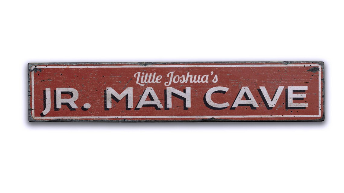 Jr Man Cave Sign Little Man Cave Sign Custom Boy Room Sign | Etsy