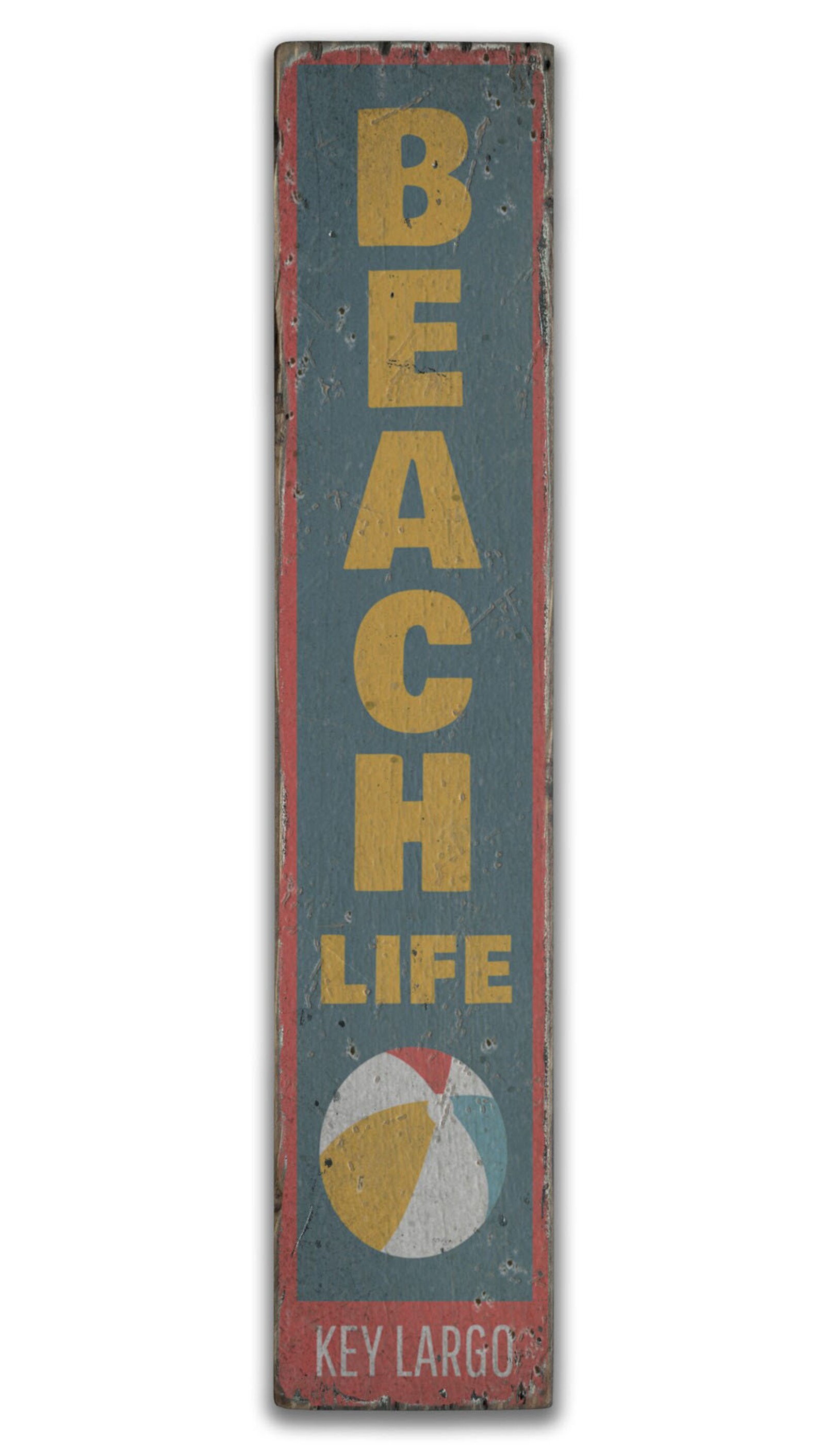 Beach Life Sign, Wooden Beach Life Sign, Beach Wooden Sign, Beach Life ...